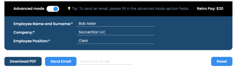 Retroactive Pay Calculator