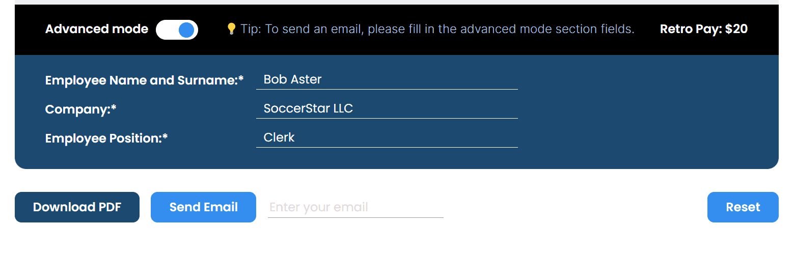 Retroactive Pay Calculator