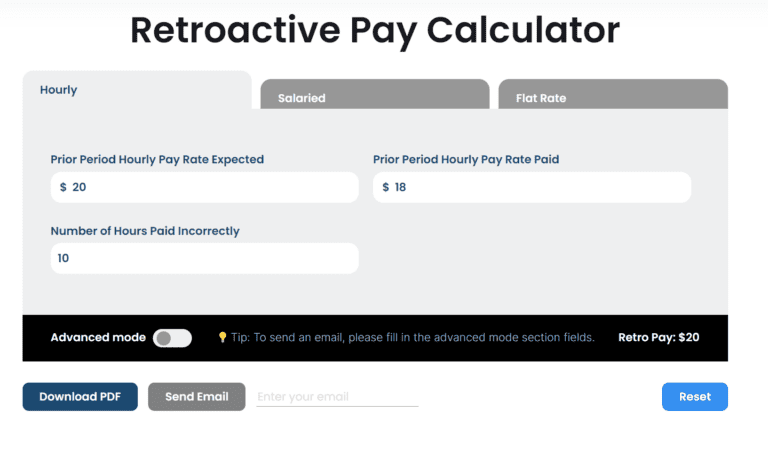 Retroactive Pay Calculator Retroactive Pay Calculator